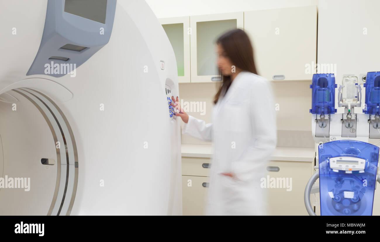 Blurred Doctor MRI Hospital Stock Photo - Alamy