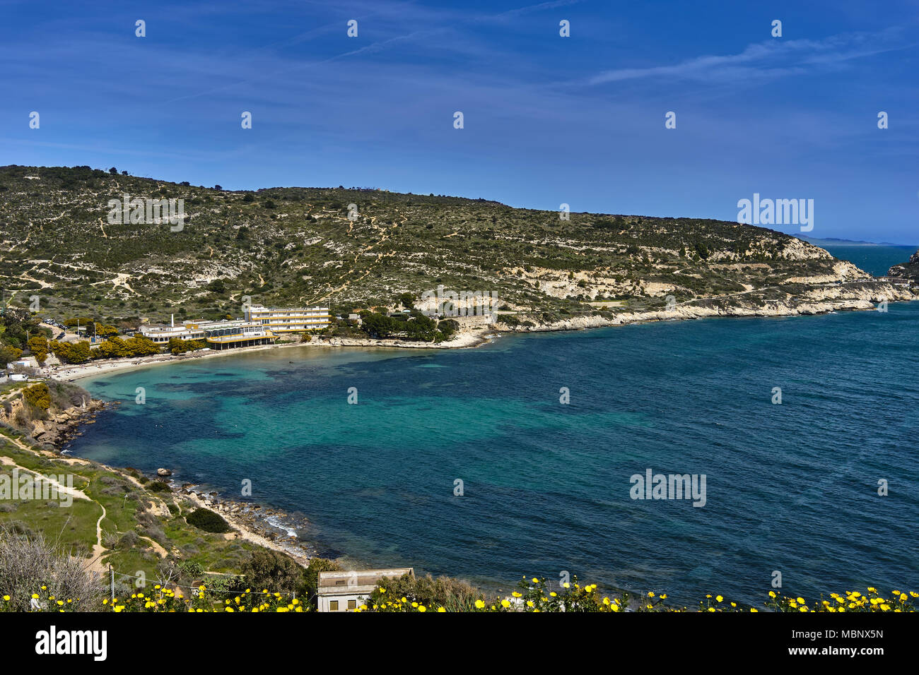 landscape mediterranean sea view Stock Photo - Alamy
