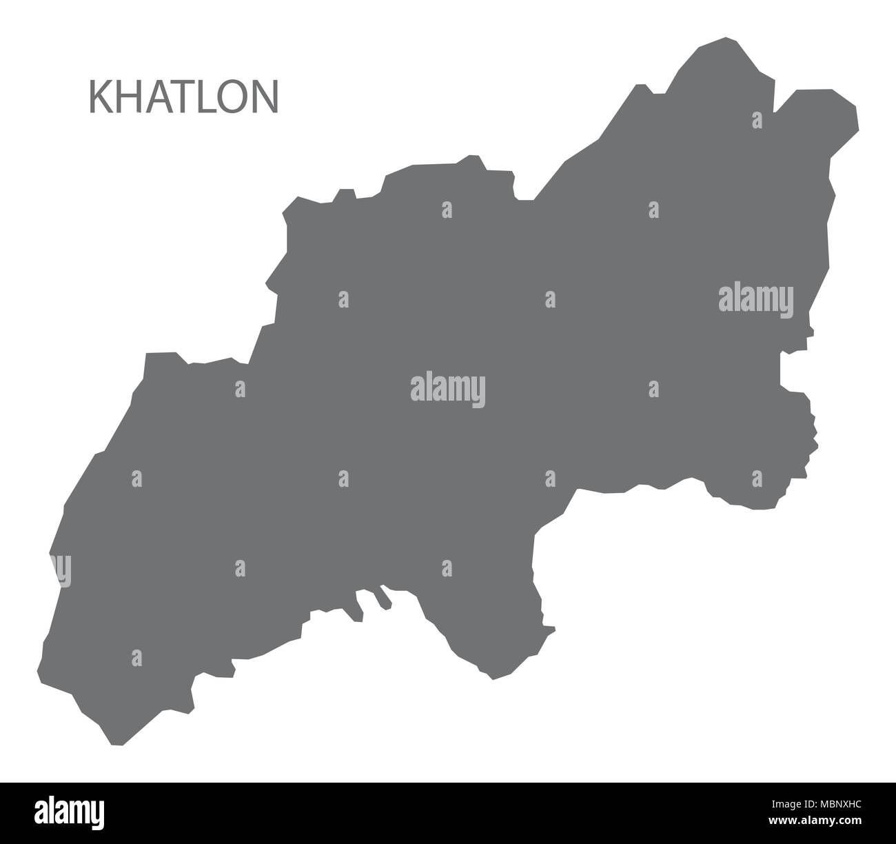 Khatlon map of Tajikistan grey illustration shape Stock Vector Image ...