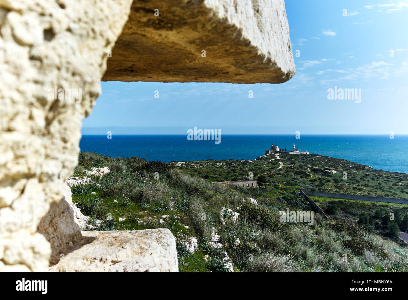 landscape mediterranean sea view Stock Photo - Alamy