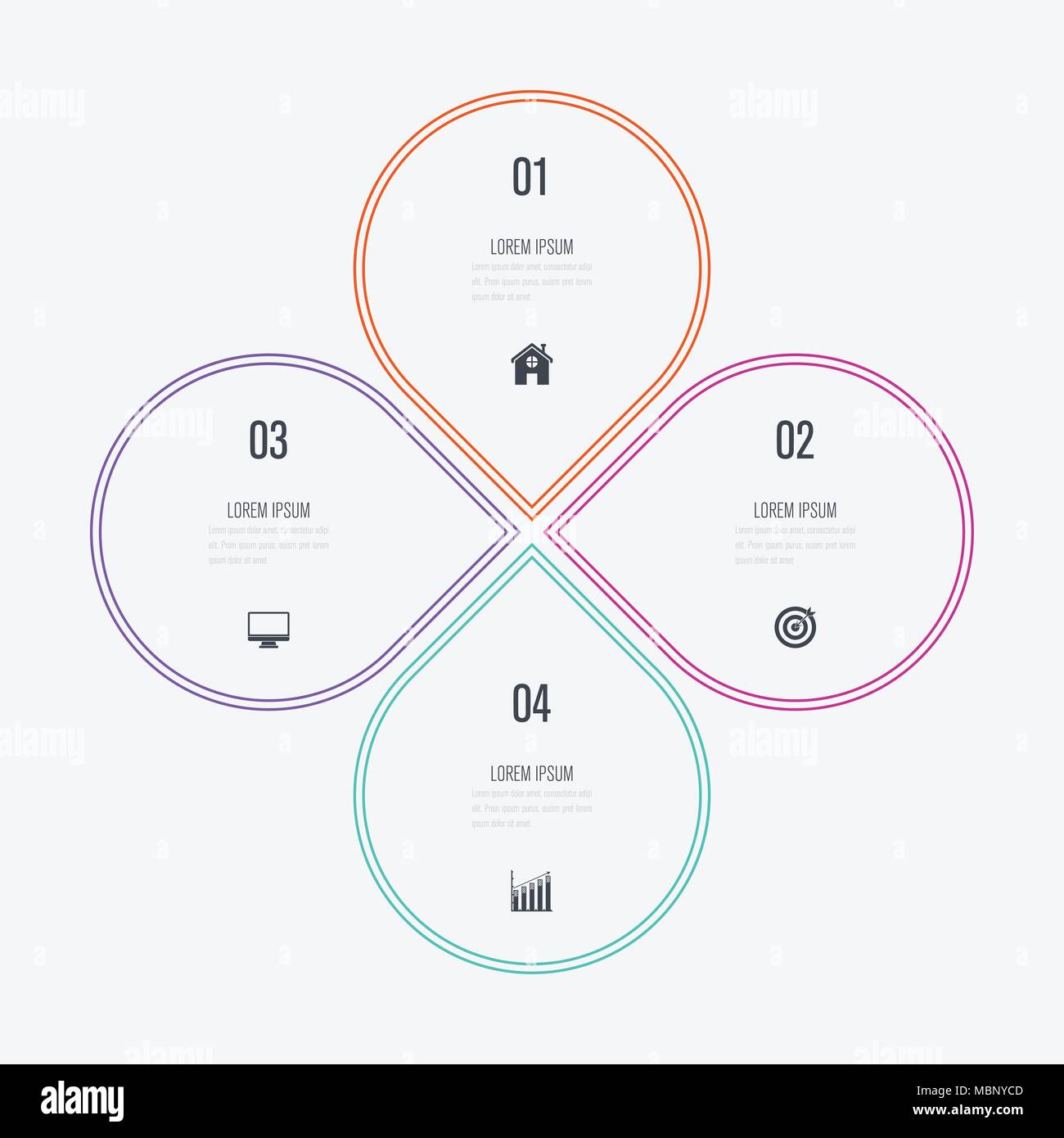 Vector illustration infographics 4 options Stock Vector Image & Art - Alamy