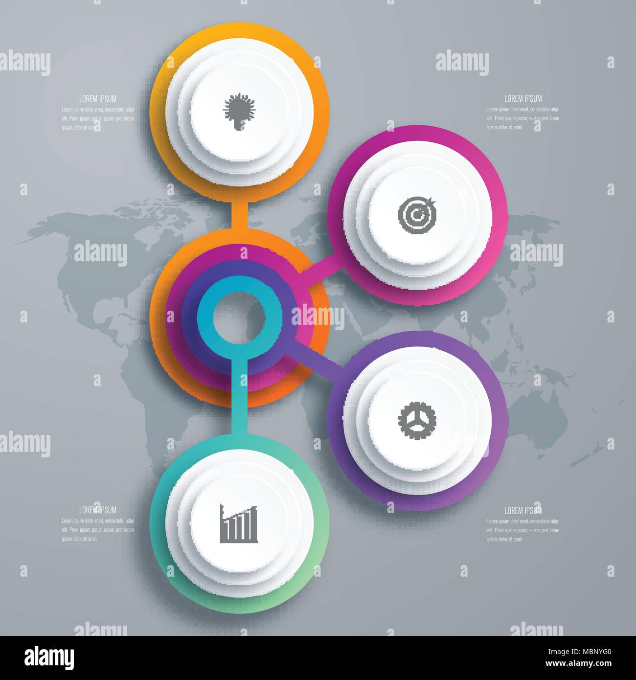 Vector illustration infographics 4 options Stock Vector Image & Art - Alamy