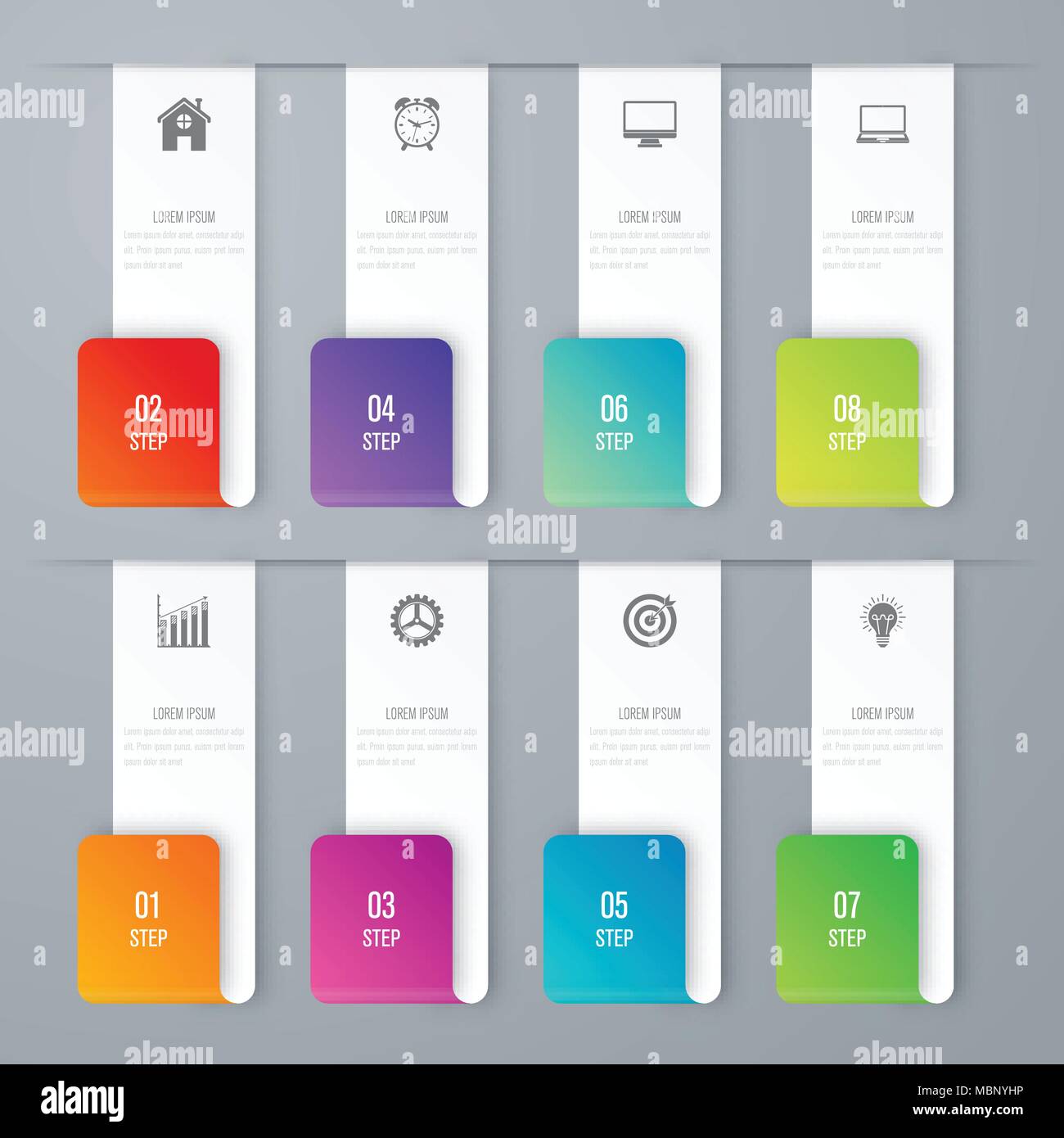 Vector illustration infographics 8 options Stock Vector Image & Art - Alamy