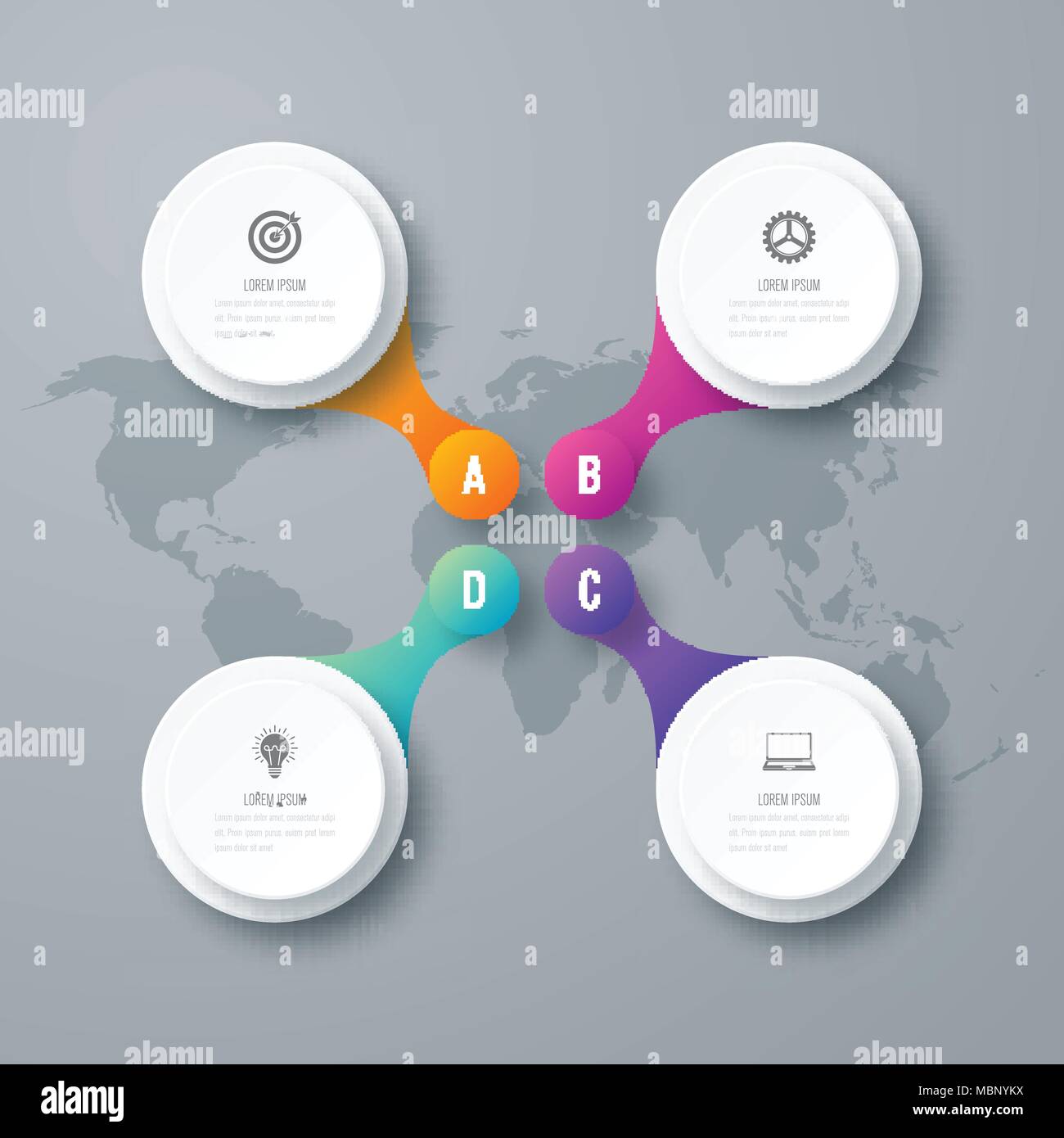 Vector illustration infographics 4 options Stock Vector Image & Art - Alamy