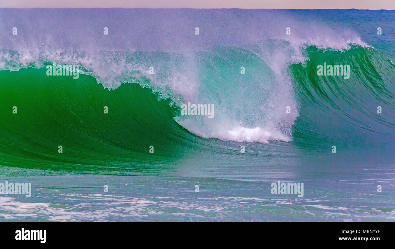 Beautiful big waves on the Spanish mediterranean ocean Stock Photo - Alamy