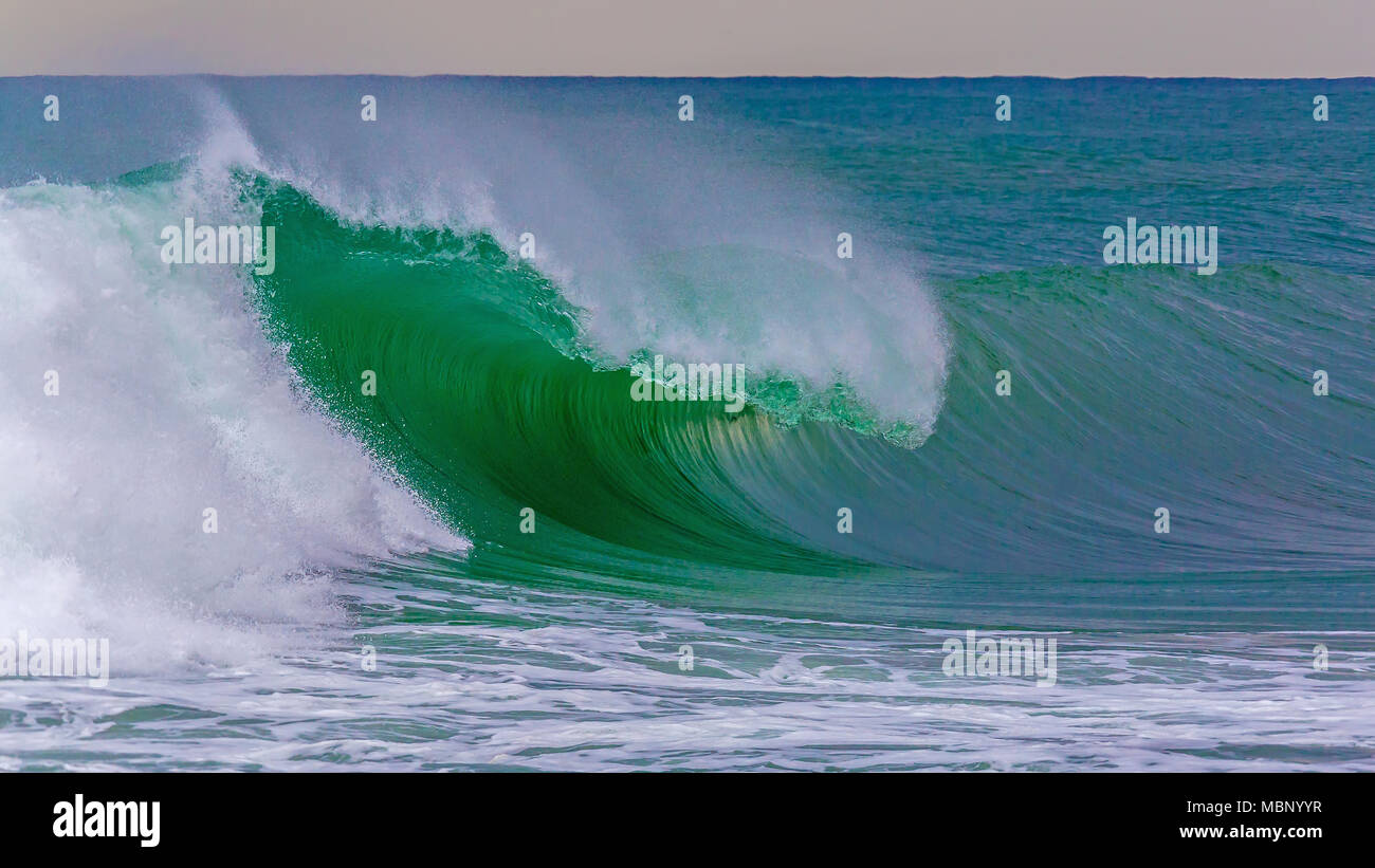 Beautiful big waves on the Spanish mediterranean ocean Stock Photo - Alamy