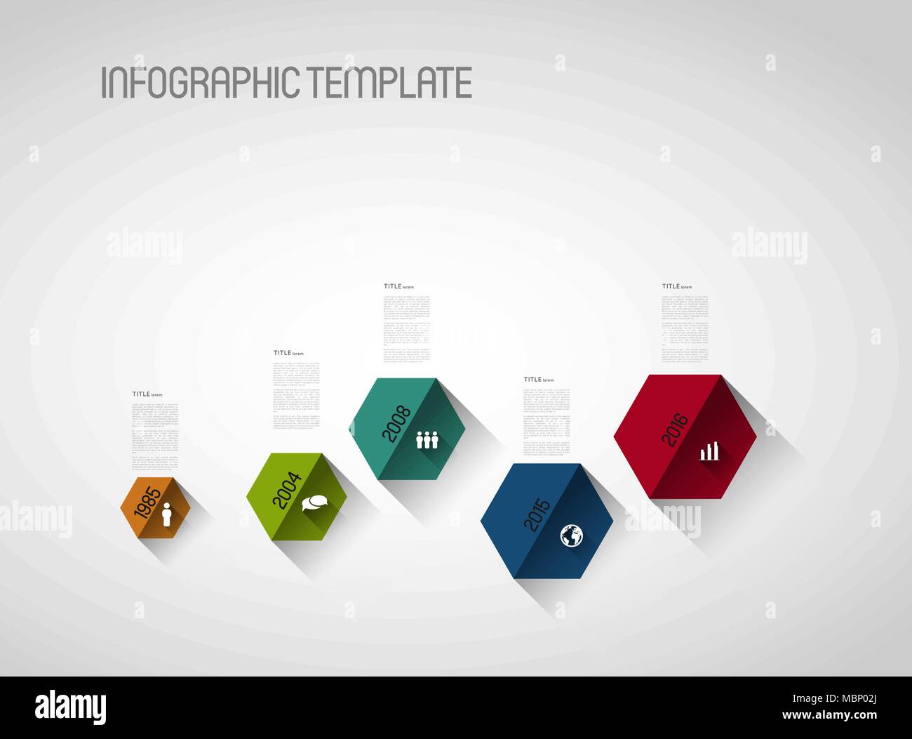 Hexagonal timeline Stock Vector Images - Alamy