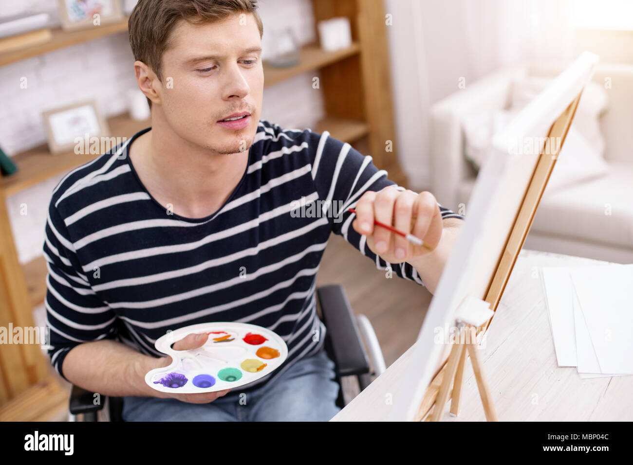 Handicapped painter hi-res stock photography and images - Alamy