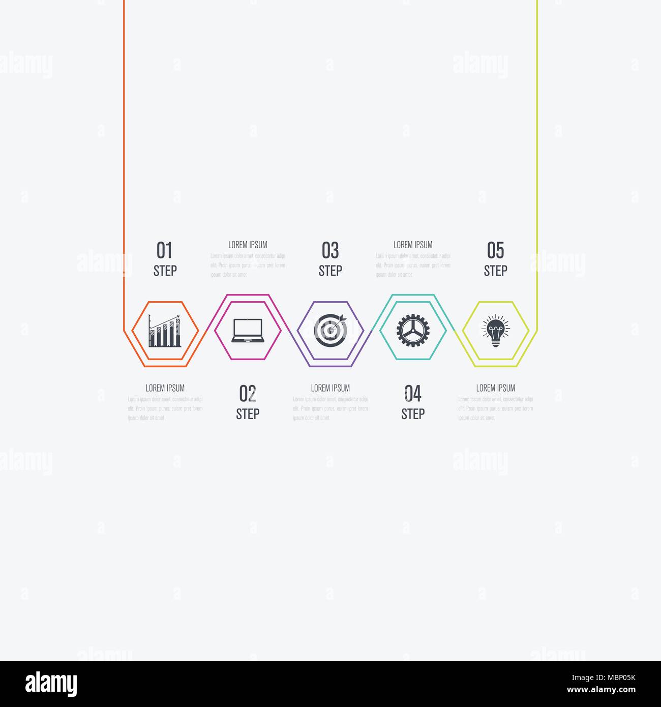 Vector illustration infographics 5 options Stock Vector Image & Art - Alamy