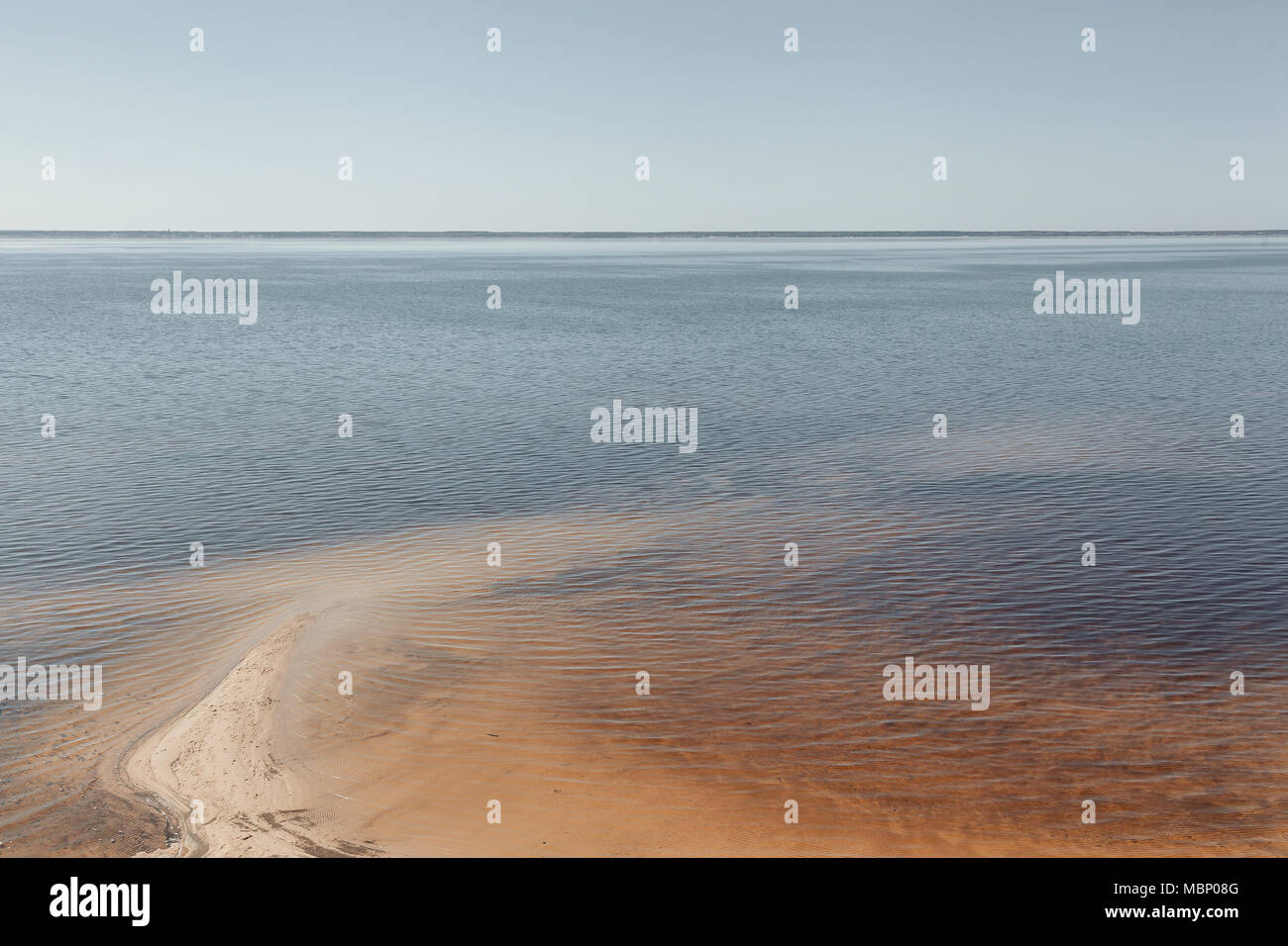 Sandy shoreline and sandbanks in the water Stock Photo - Alamy