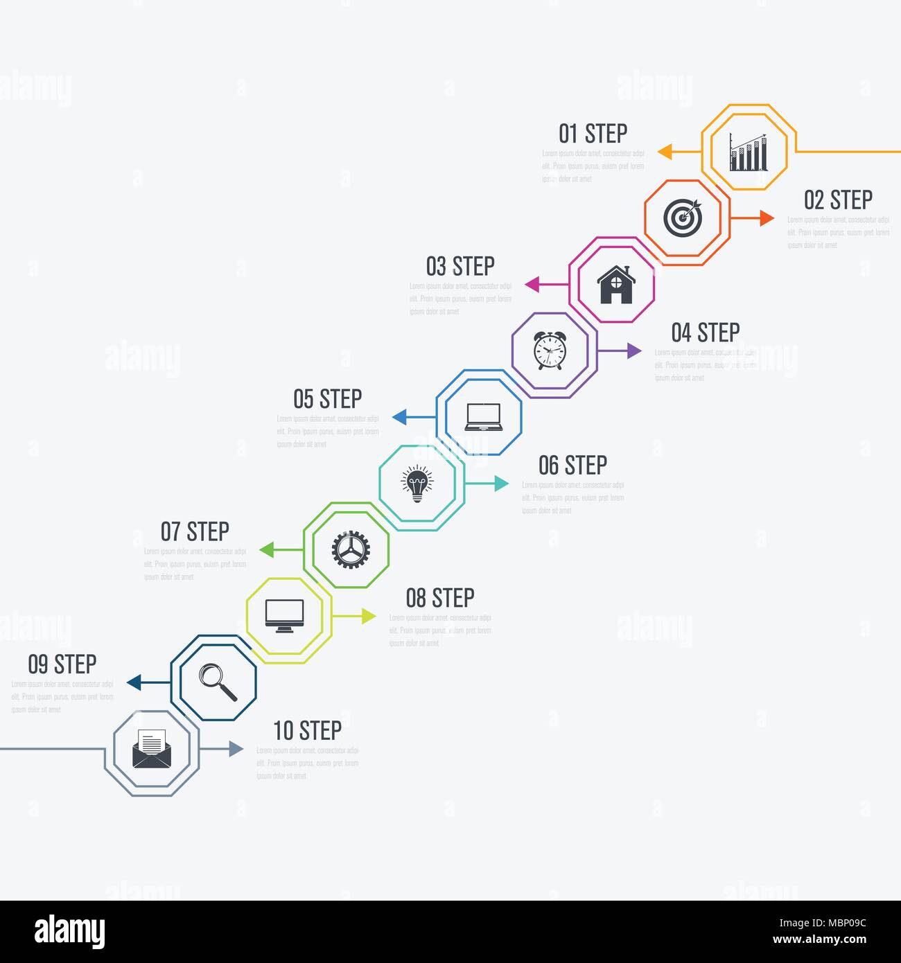 Vector illustration infographics 10 options Stock Vector Image & Art ...