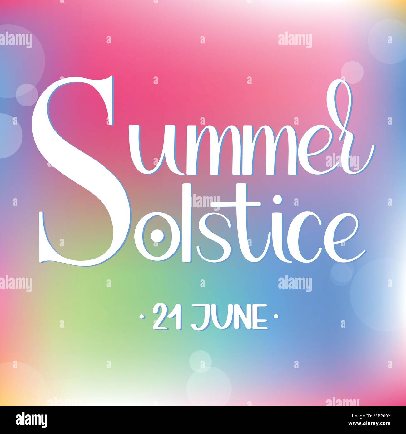 Summer solstice lettering. Elements for invitations, posters, greeting ...