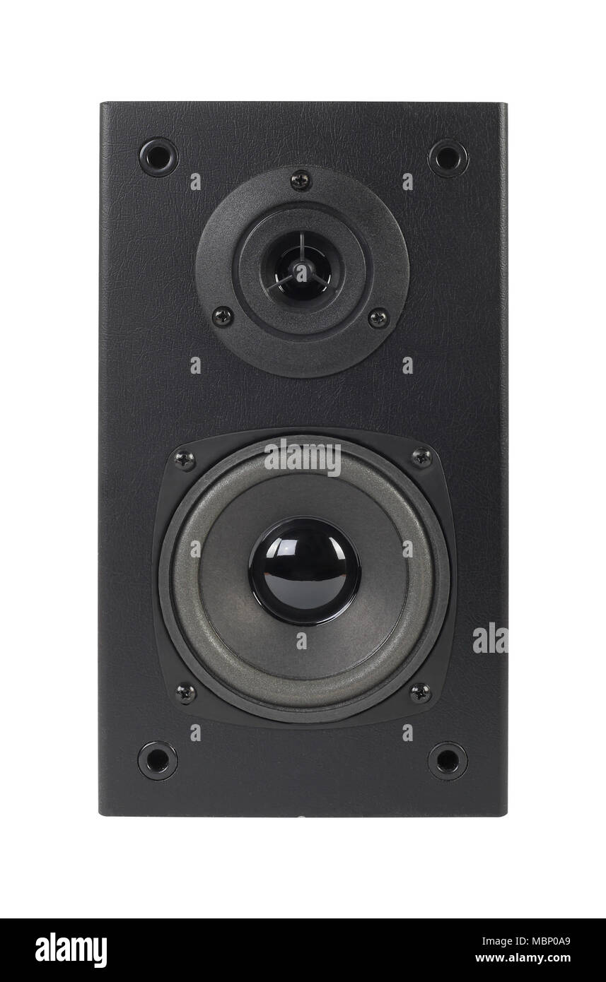 Music and sound - Front view one line array loudspeaker enclosure ...