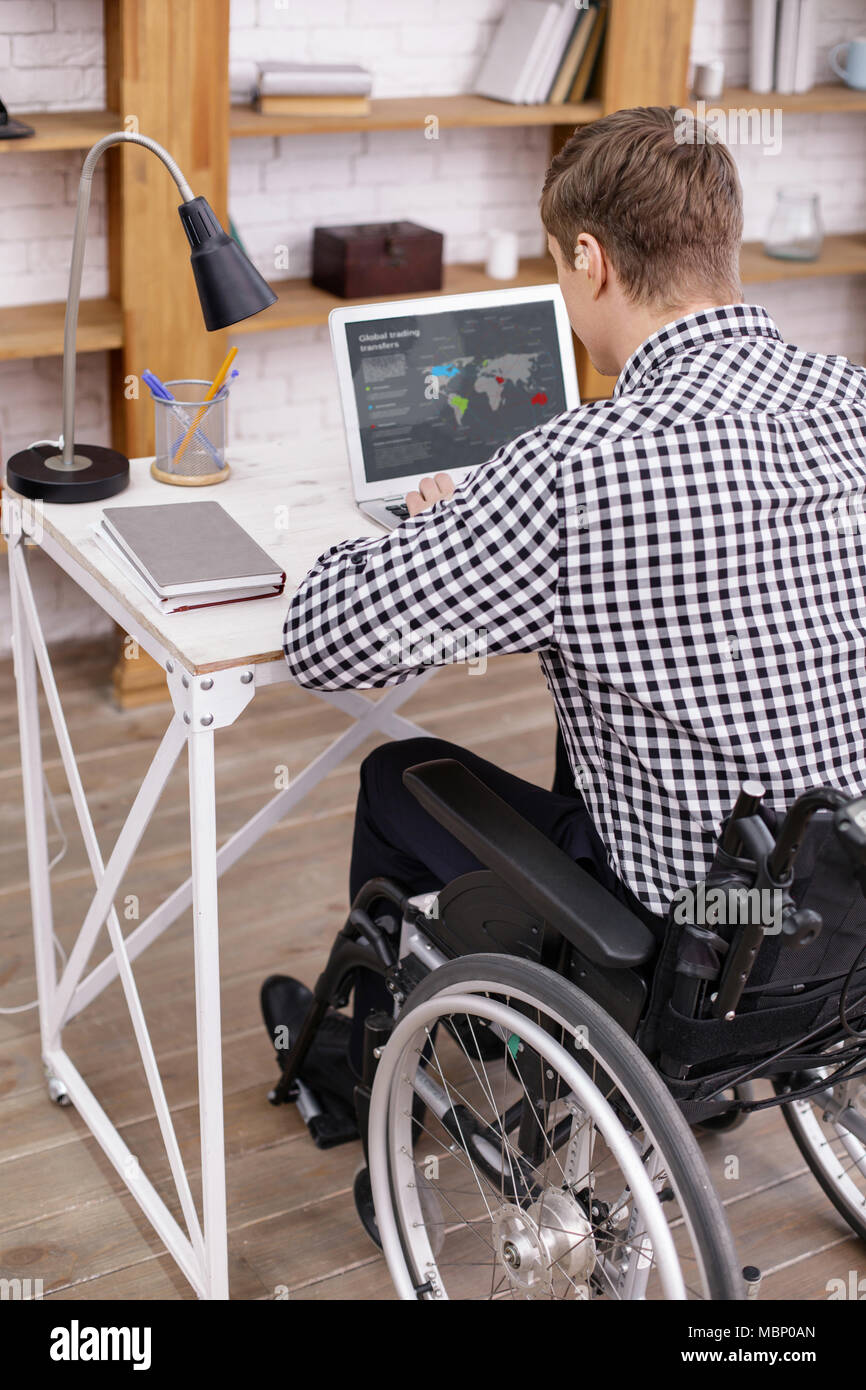 Competent office worker using computer Stock Photo - Alamy