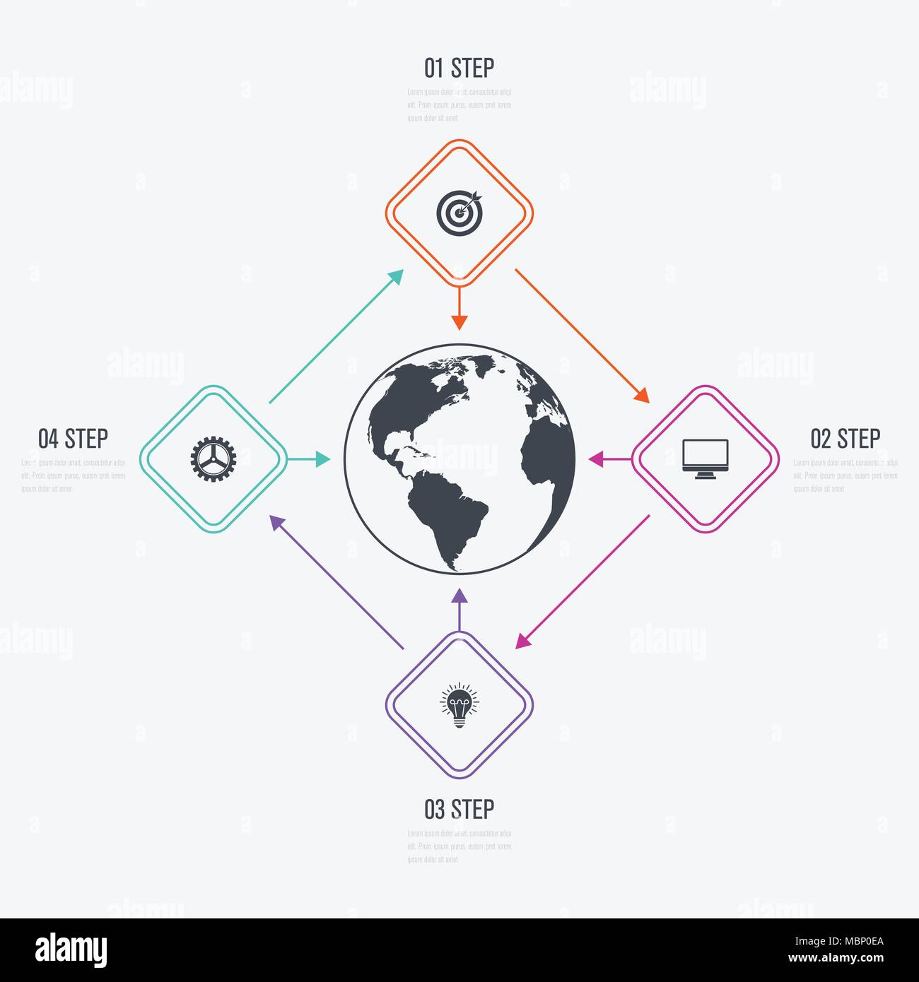 Vector illustration infographics 4 options Stock Vector Image & Art - Alamy