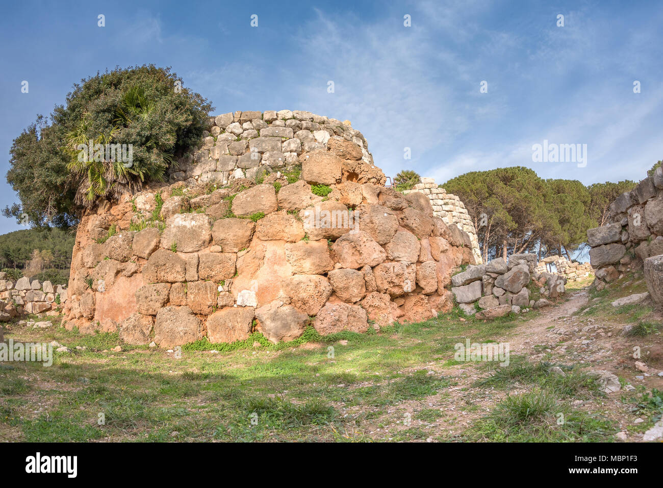 A view of nuragic complex of Palmavera Stock Photo - Alamy
