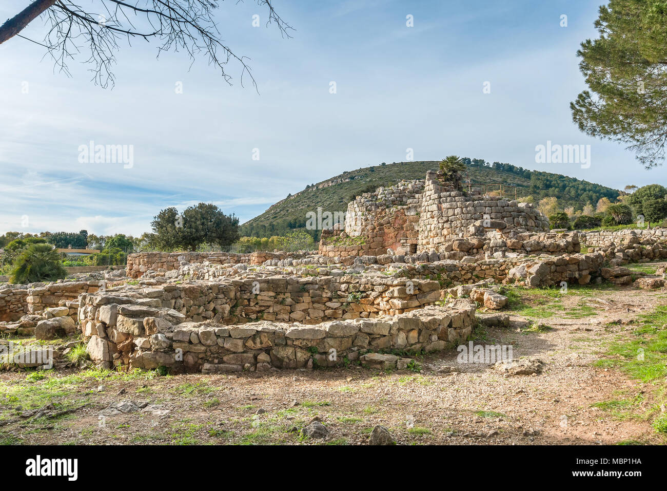 A view of nuragic complex of Palmavera Stock Photo - Alamy