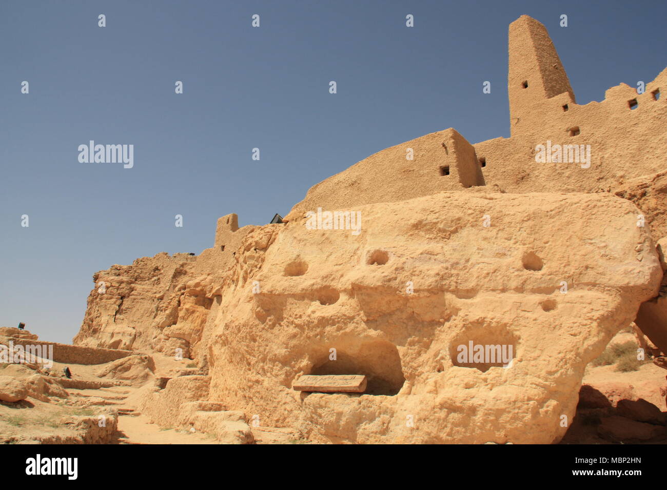 Temple of the Oracle of Ammon to Gebel el-Dakrour in Siwa Stock Photo ...