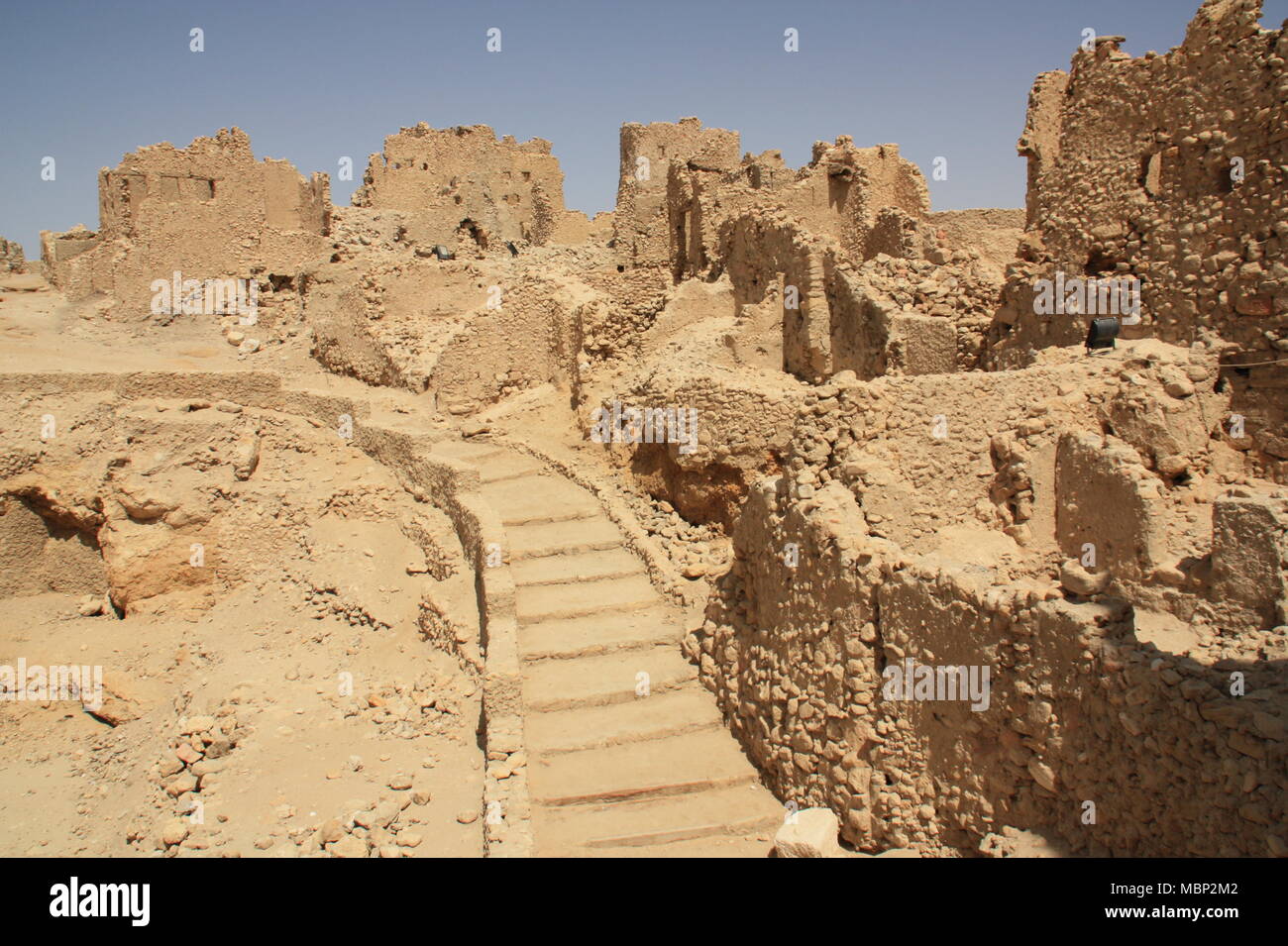 Temple of the Oracle of Ammon to Gebel el-Dakrour in Siwa Stock Photo ...