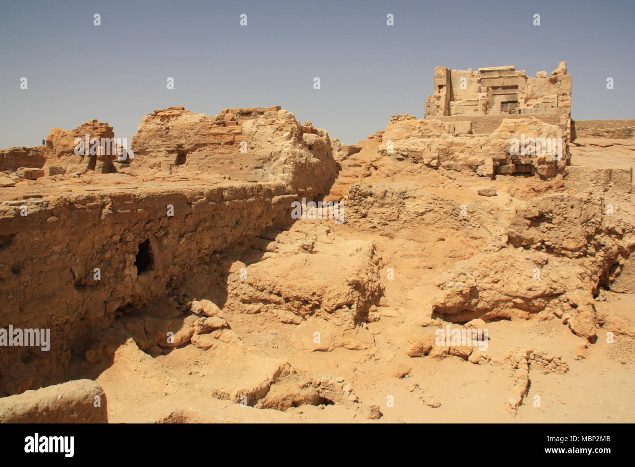 Temple of the Oracle of Ammon to Gebel el-Dakrour in Siwa, Egypt Stock ...