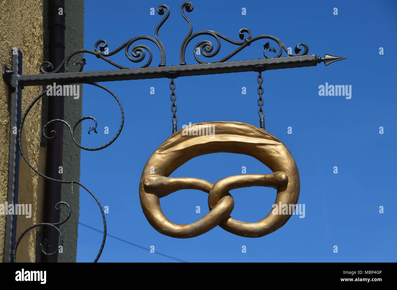 Pretzel as a symbol of the bakers trade hi-res stock photography and ...