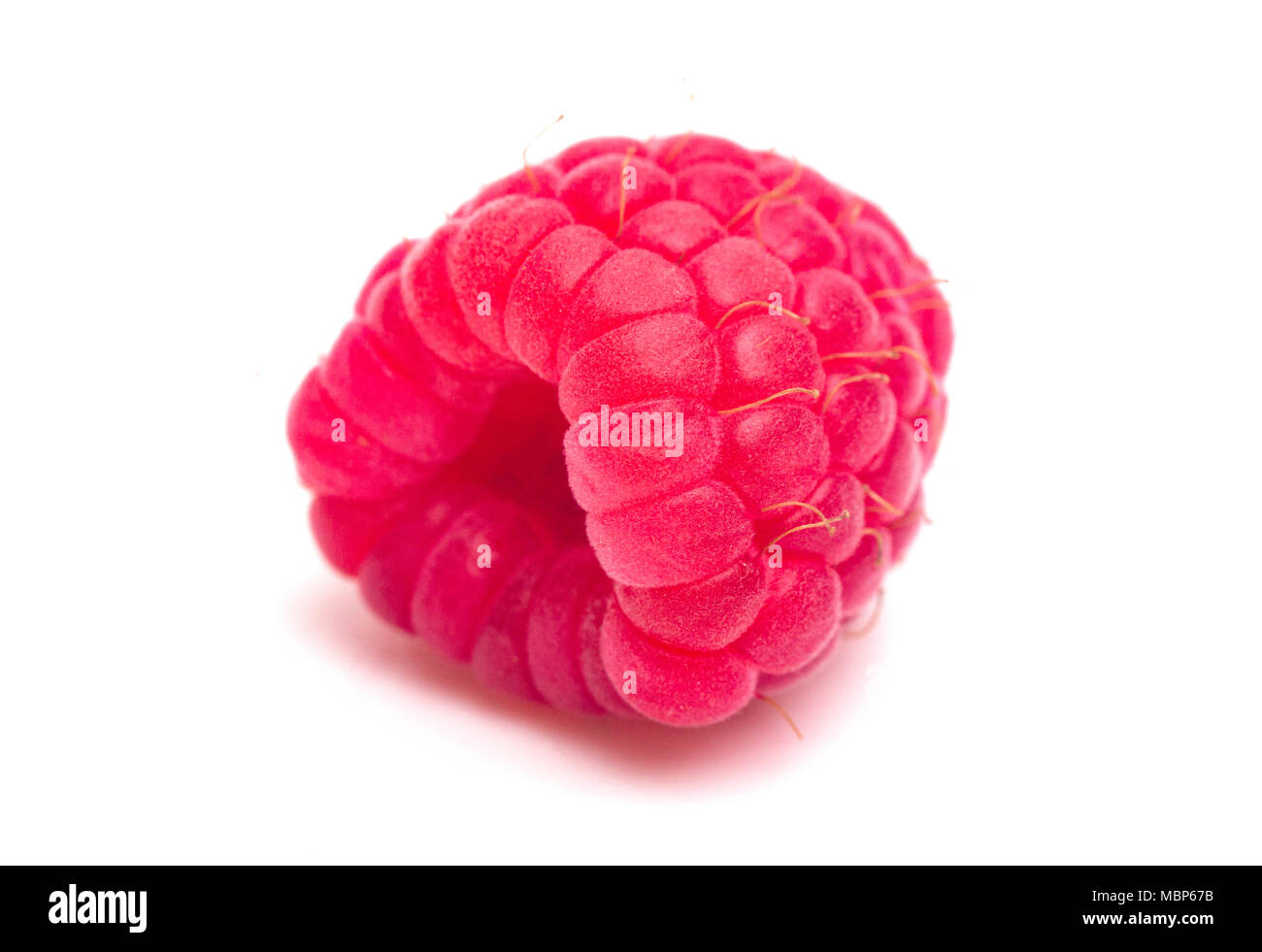 Fresh Red Raspberries Isolated on a White Background Stock Photo - Alamy