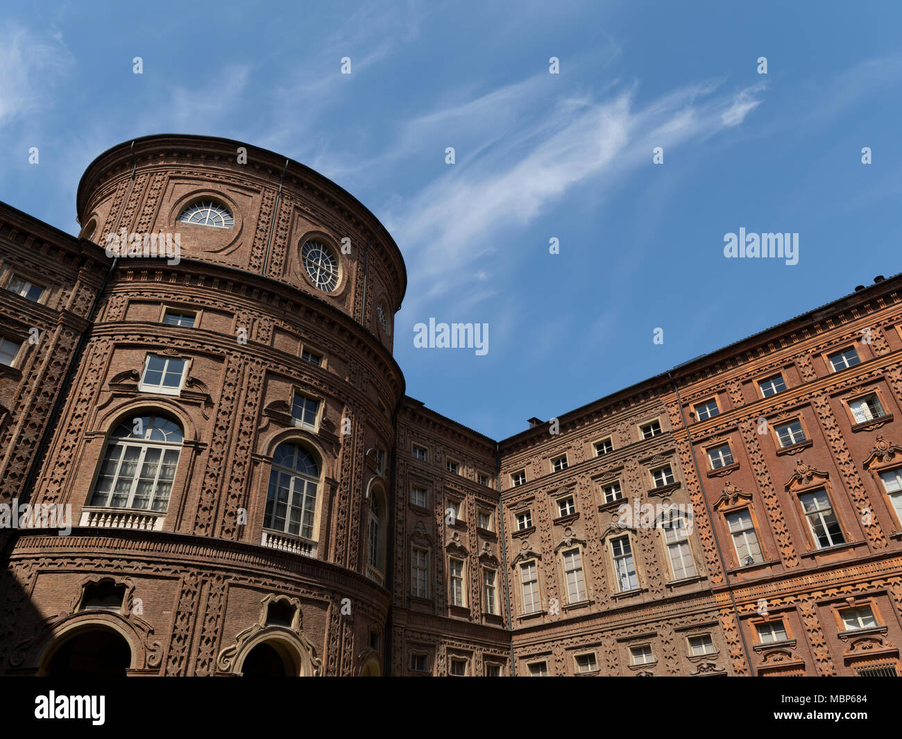 A historical building in the centre of Turin famous for its rounded ...