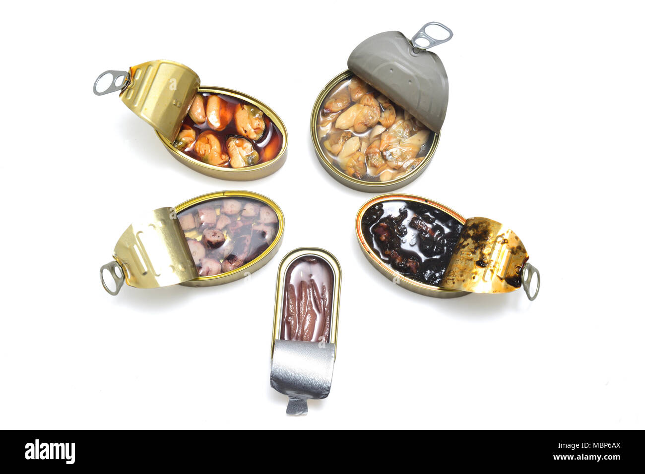 group fish and seafood on white background Stock Photo - Alamy