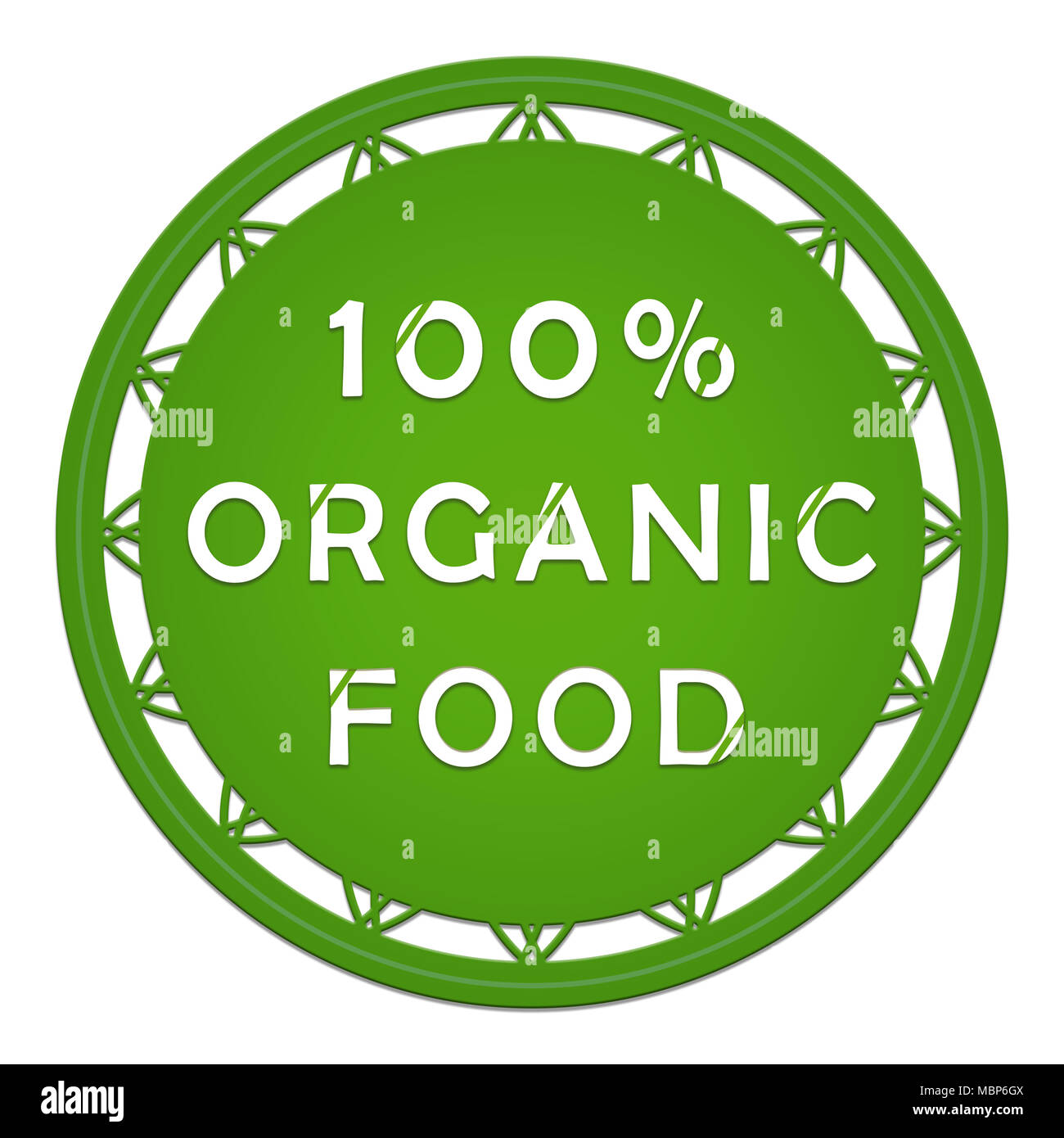 Illustration of an organic food label Stock Photo - Alamy