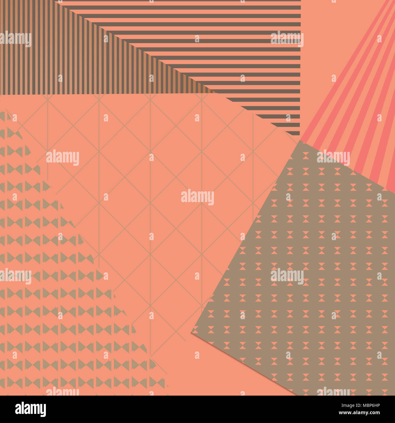 Abstract geometric background with striped shapes and pattern Stock ...