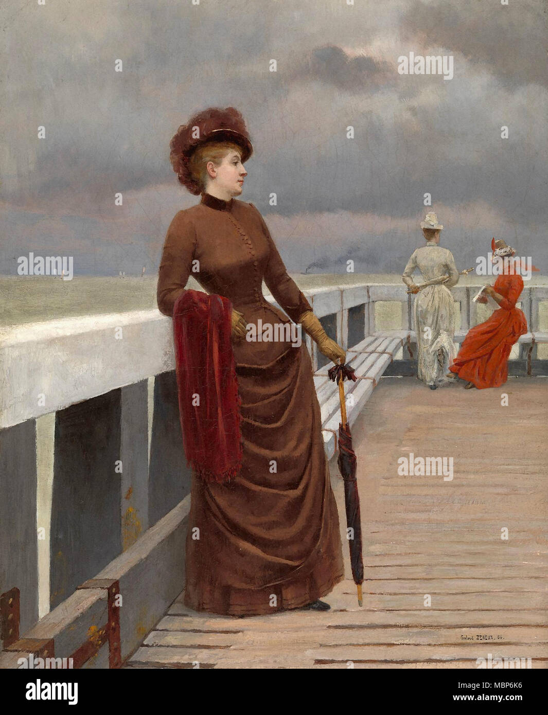Deneux Gabriel Charles - on the Pier Stock Photo - Alamy