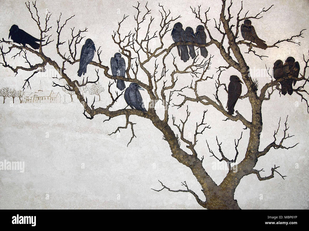 Dunand Jean - Tree with Crows Stock Photo - Alamy