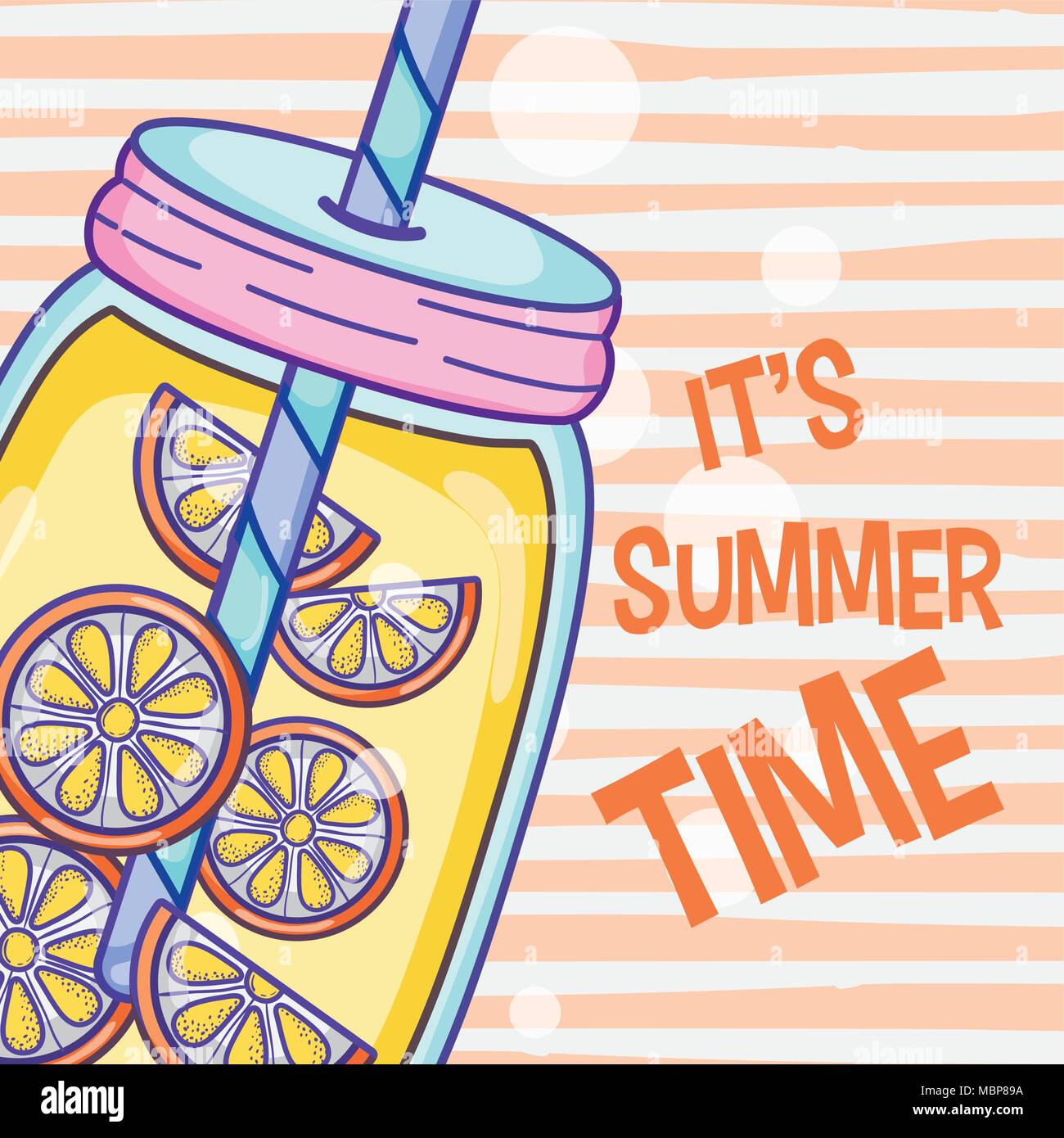 Summer time juice cartoon Stock Vector Image & Art - Alamy