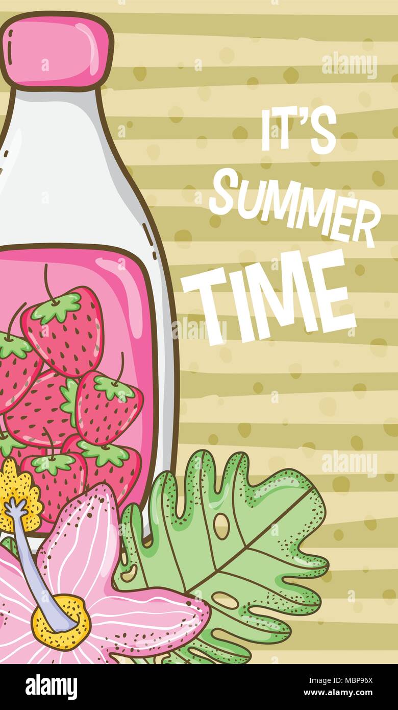 Summer time juice cartoon Stock Vector Image & Art - Alamy