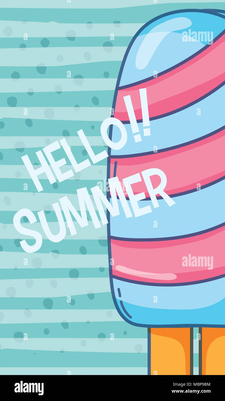 Summer popsicle cartoon Stock Vector Image & Art - Alamy