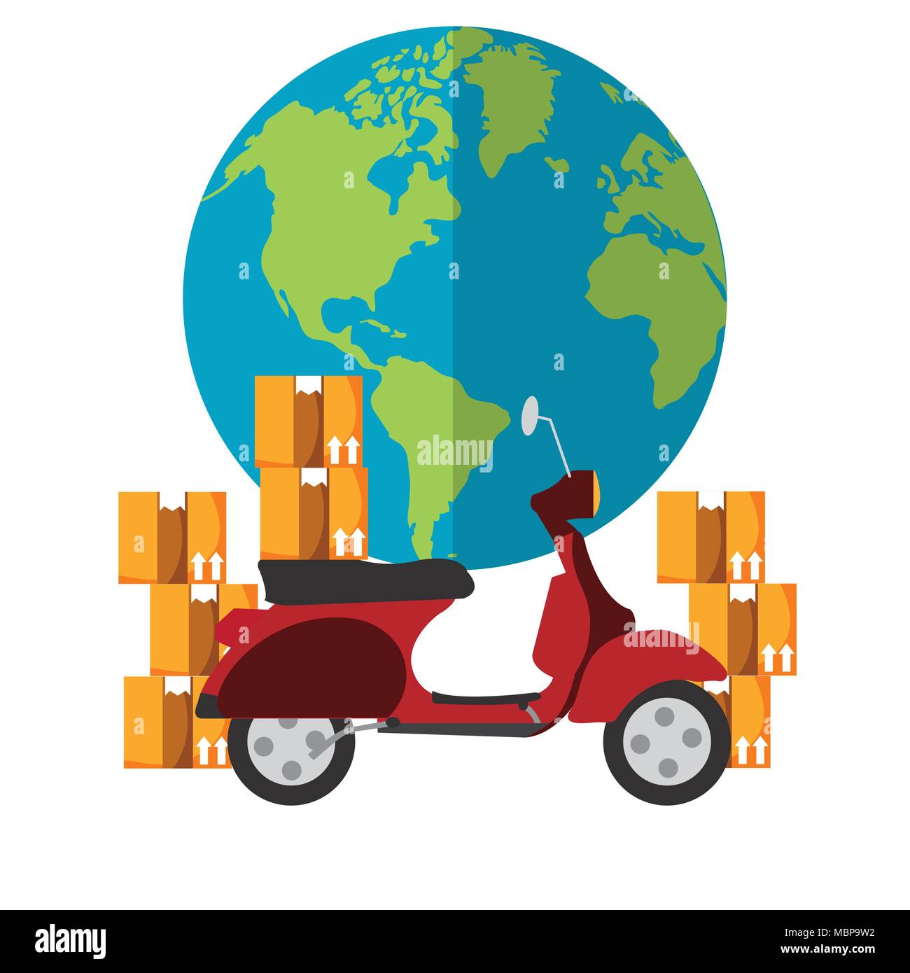 Delivery cartoon service Stock Vector Image & Art - Alamy