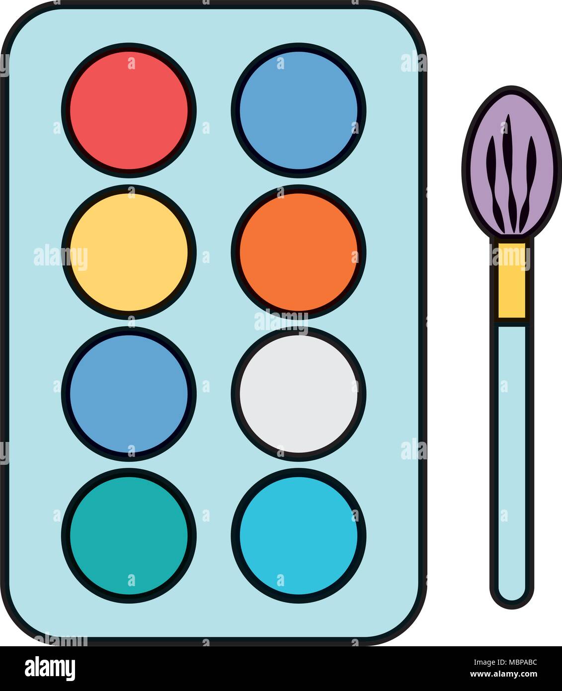 color artistic watercolor and paintbrush drawing tool Stock Vector ...