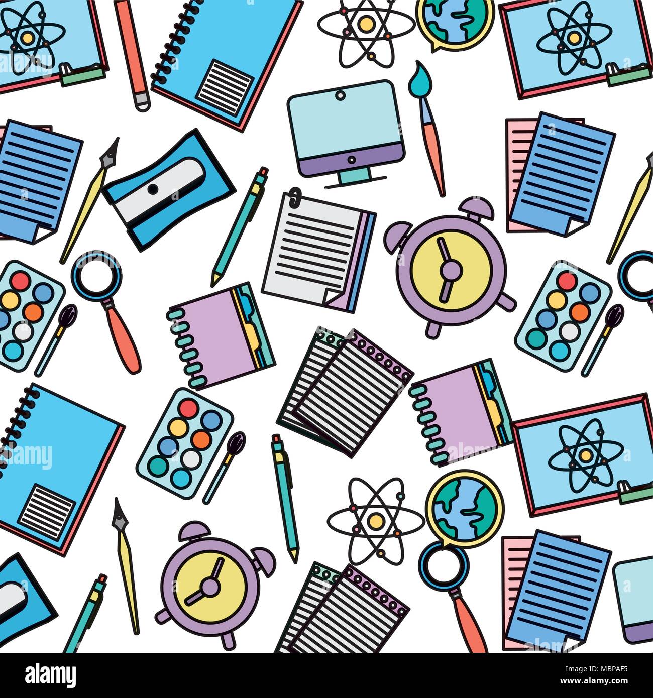 color education school tools background design Stock Vector Image & Art ...