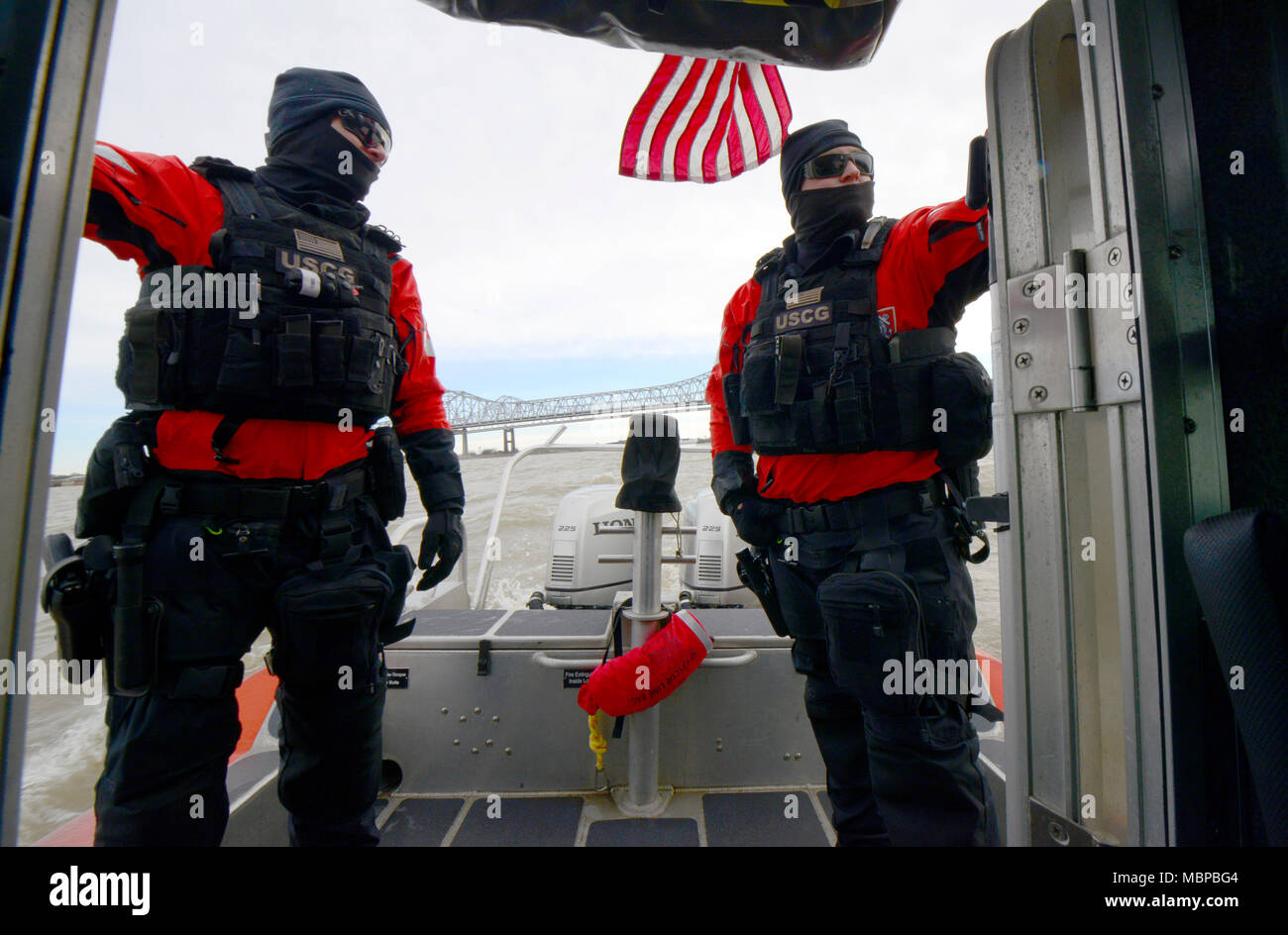 Members from Coast Guard Maritime Safety and Security Team New Orleans ...