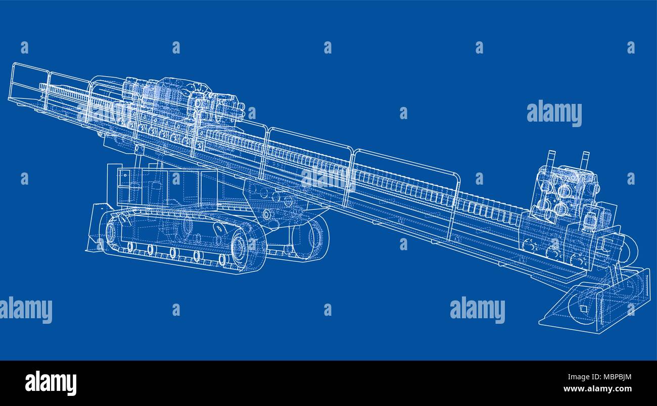 Horizontal directional drilling machine vector Stock Vector Image & Art ...