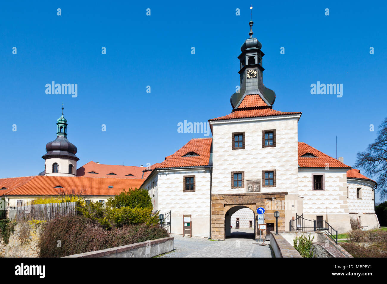 renaissance castle in Kostelec nad Cernymi lesy, Central Bohemia, Czech ...
