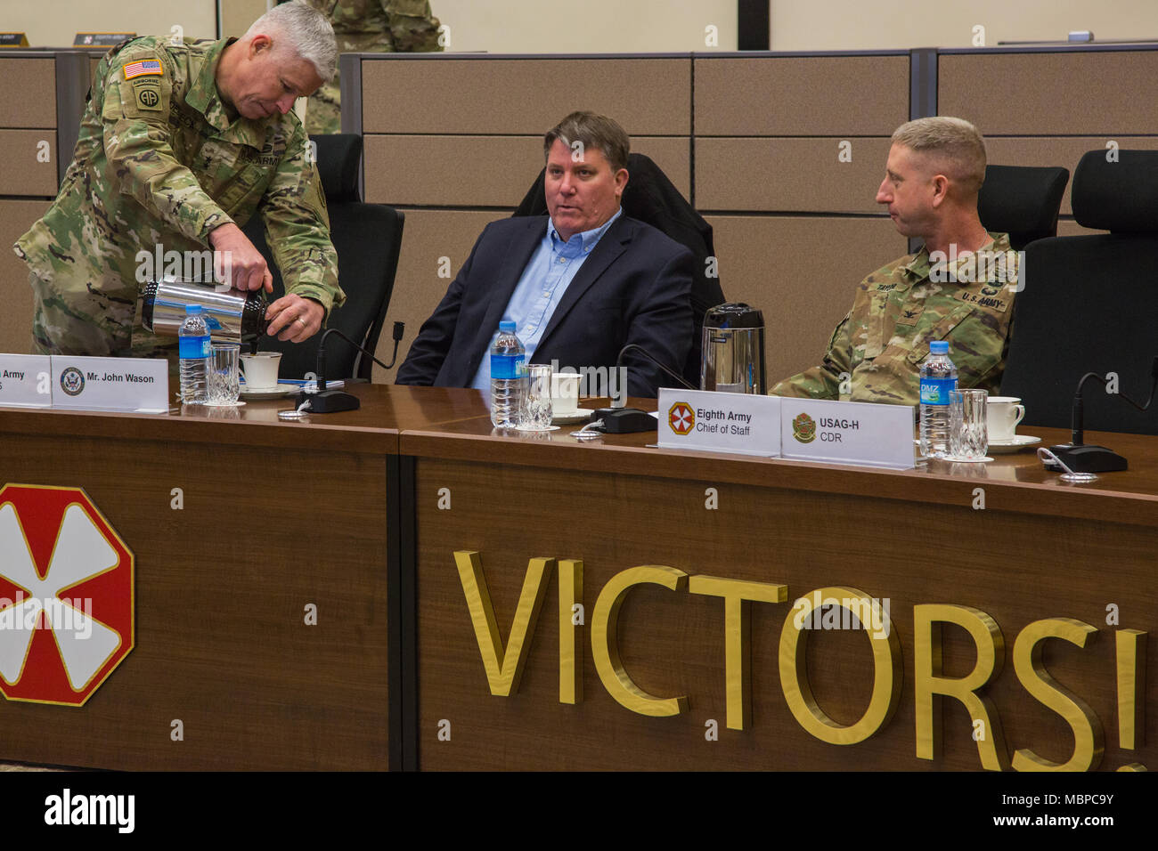 U.S. Army Maj. Gen. Arlan DeBlieck, Regional Support Command commanding ...