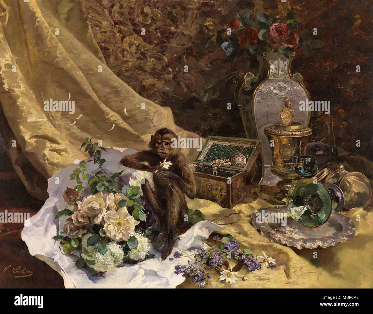 Leclaire Victor - Monkey in Love Stock Photo - Alamy