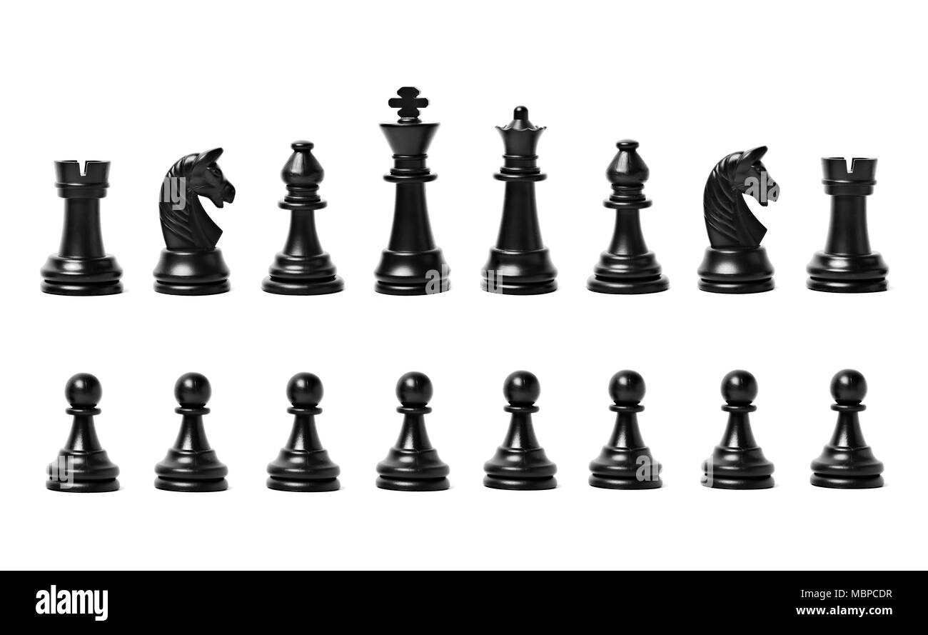 Chess figures isolated on a white background Stock Photo - Alamy