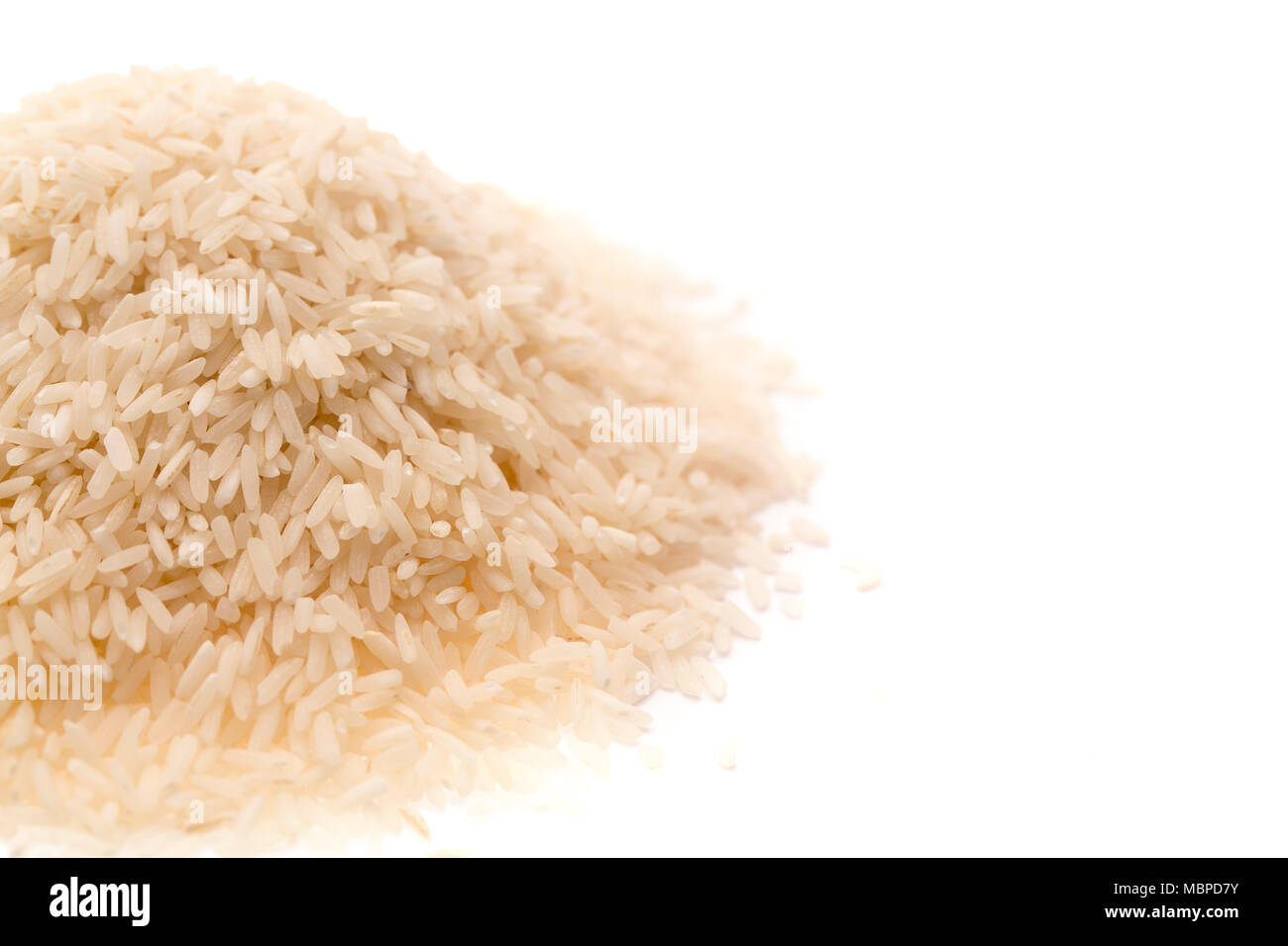 White Rice on a White Background Stock Photo - Alamy