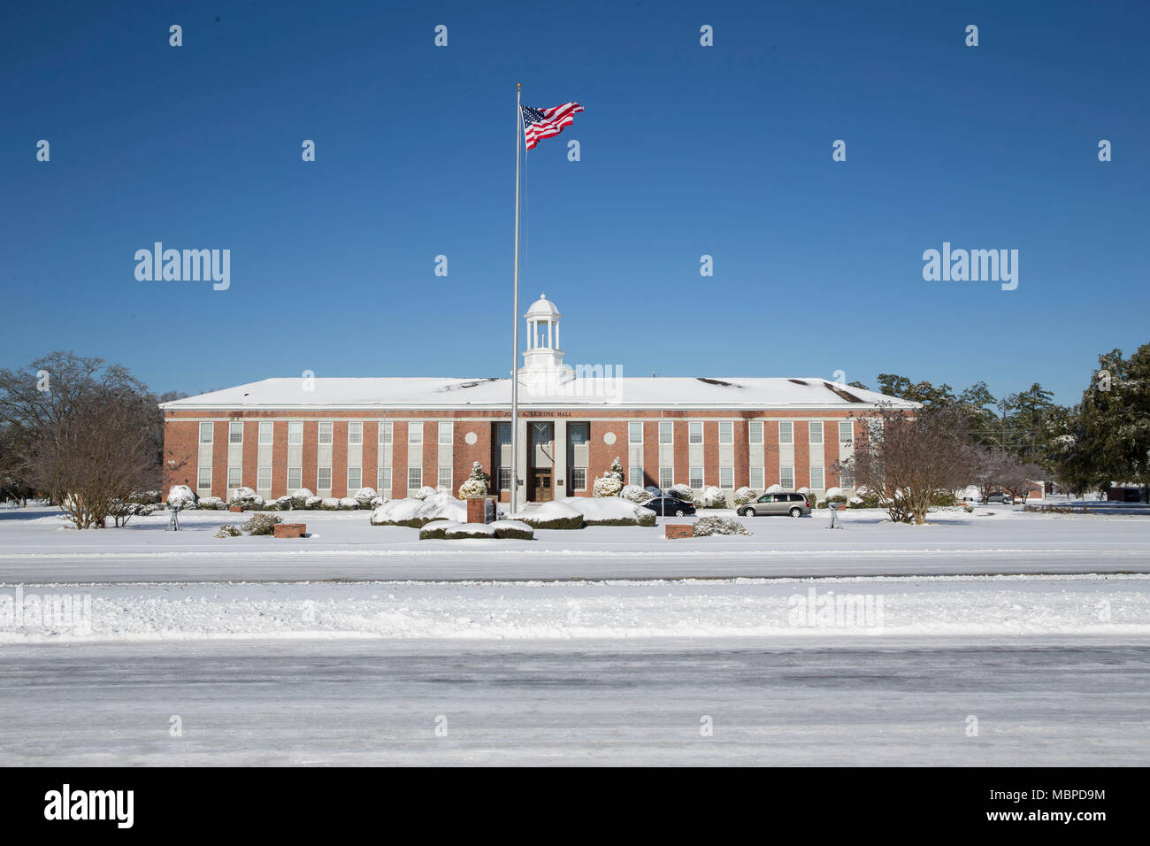 A rare winter storm covered base and the surrounding community with ice ...