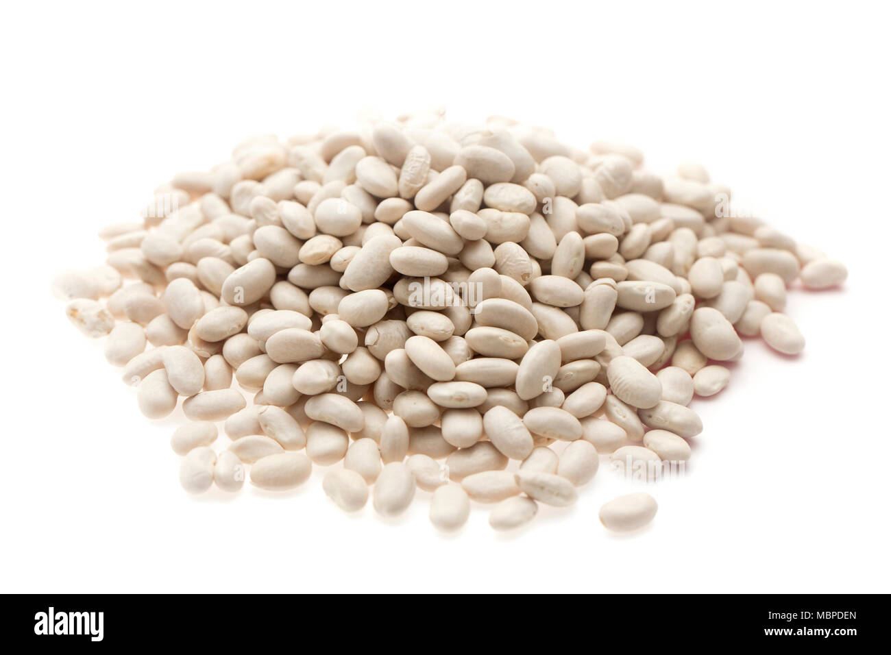 Simple White Beans on a White Background Stock Photo - Alamy