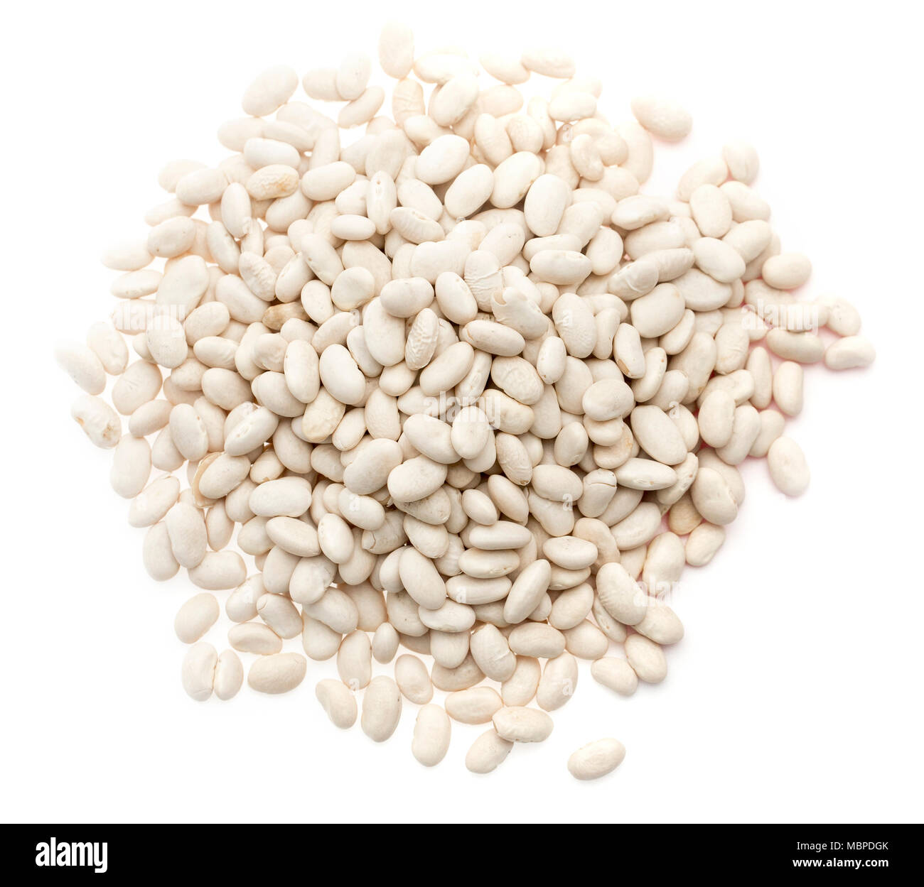 Simple White Beans on a White Background Stock Photo - Alamy