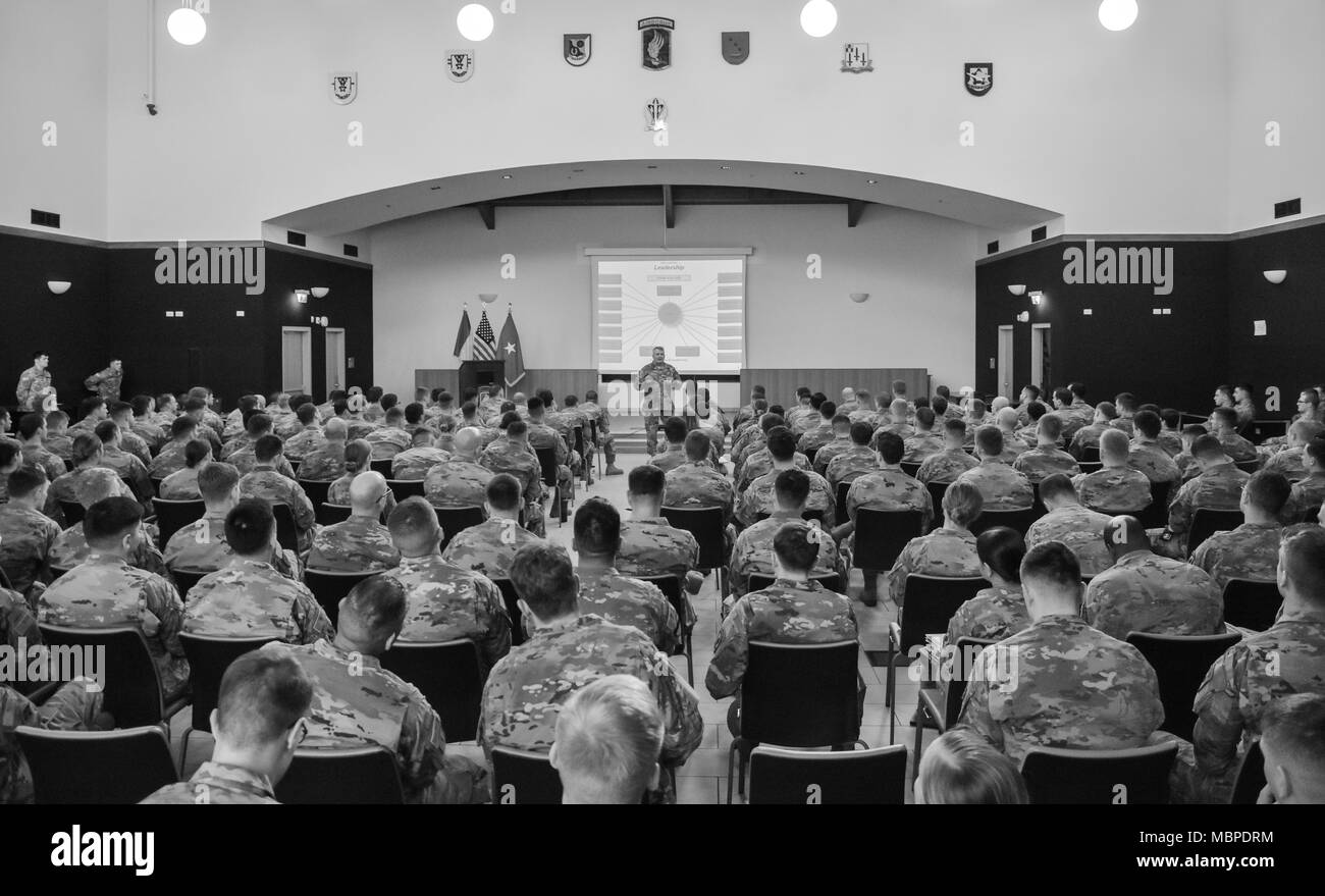 The leadership of the 173rd Airborne Brigade is assembled to engage in ...