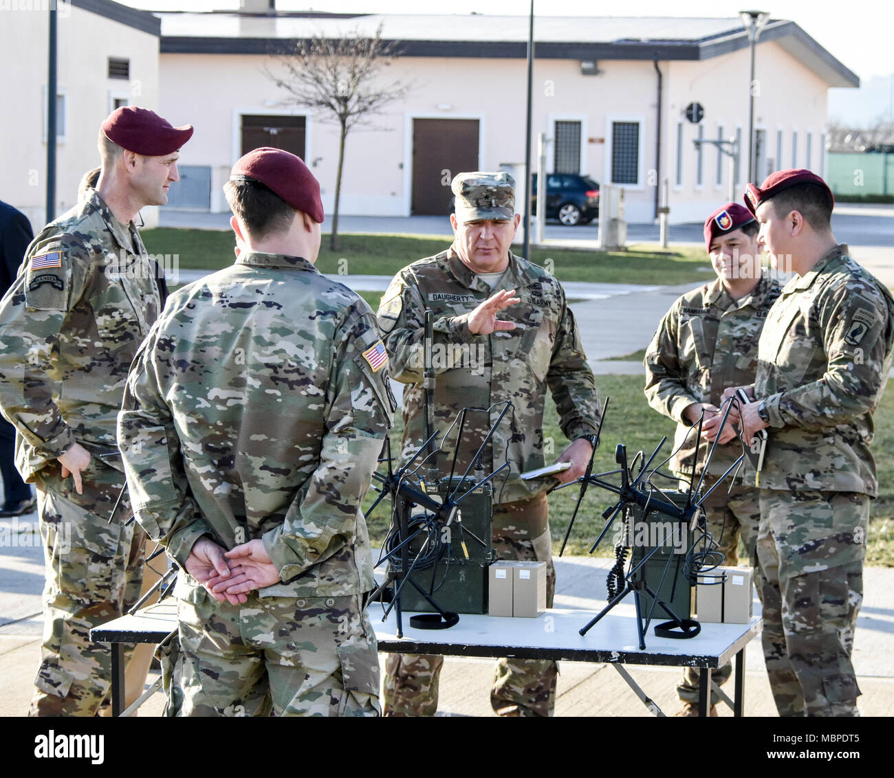 Brig. Gen. Timothy Daugherty USAREUR G-3, engages with 173rd Airborne ...